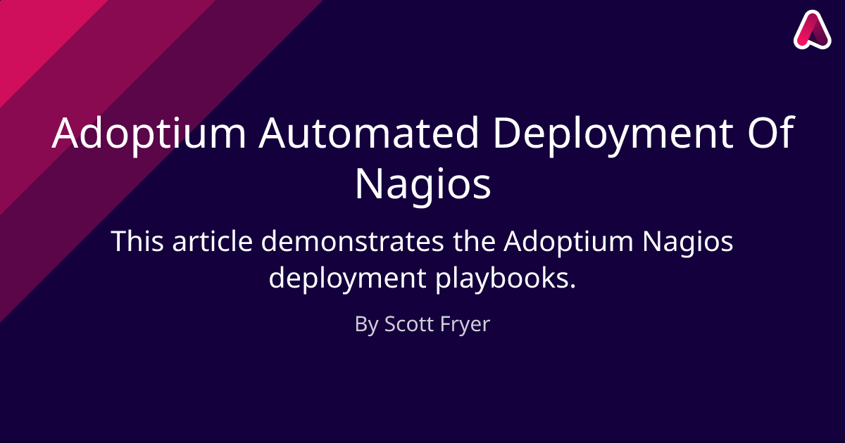 Adoptium Automated Deployment Of Nagios | Adoptium